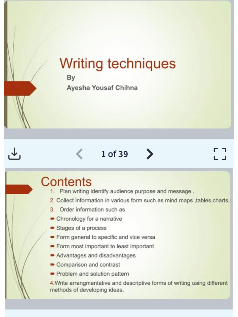 Writing Techniques. | PDF