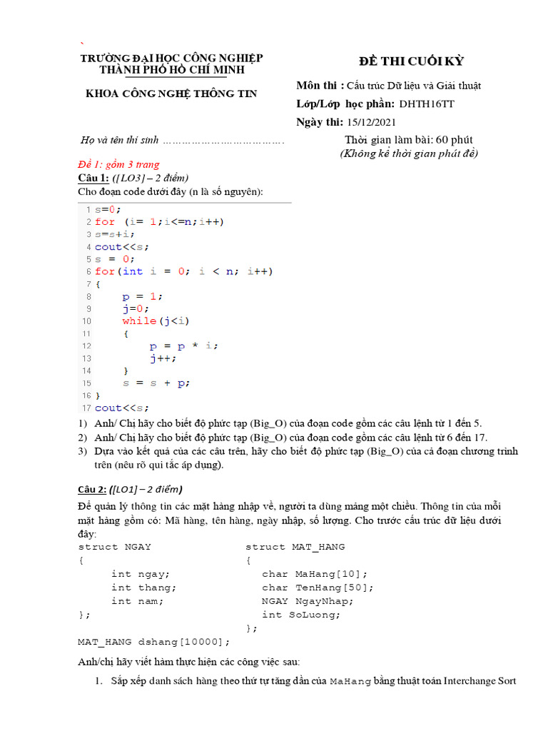 Subject CTDL de 2021 | PDF