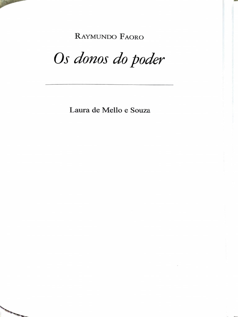 Os Donos Do Poder | PDF | Estado | República