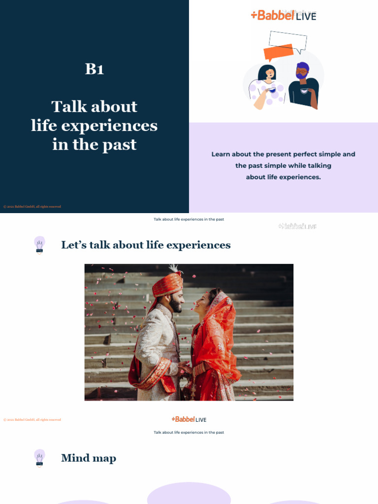 ENG - B1 - 02 Talk About Life Experiences in The Past | PDF