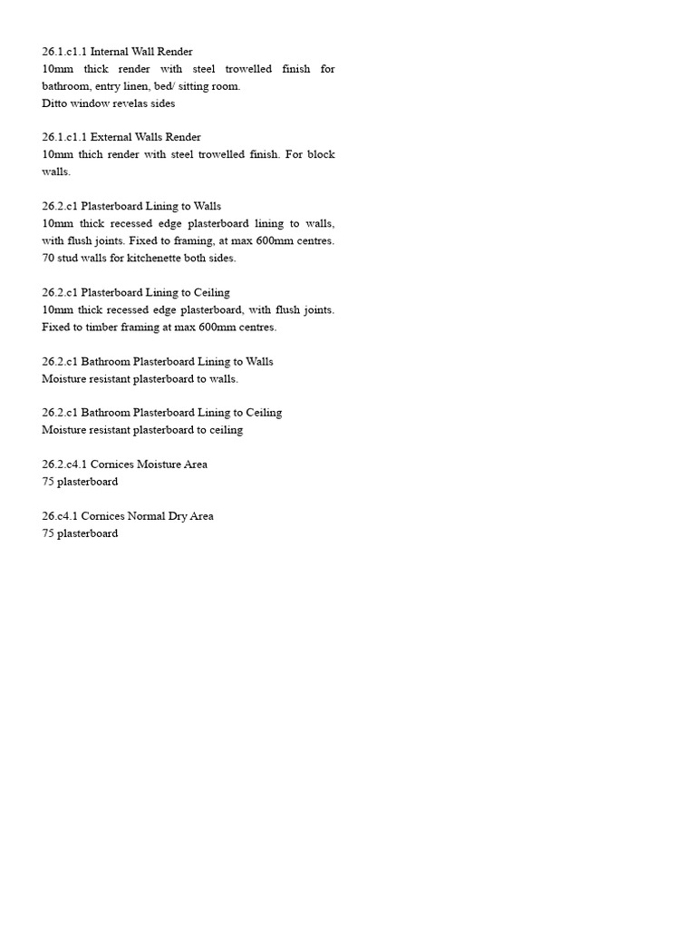 Take Off List | Download Free PDF | Wall | Flooring