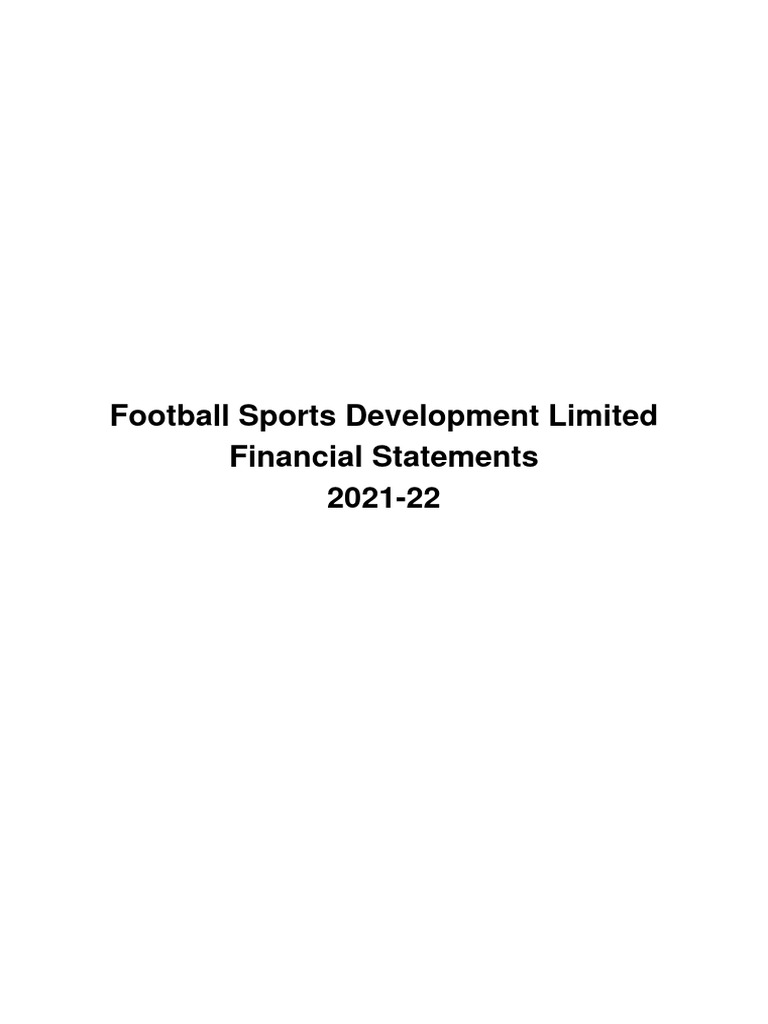 Football Sports Development Limited | PDF