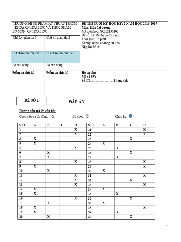 dap an HDC (1) | PDF