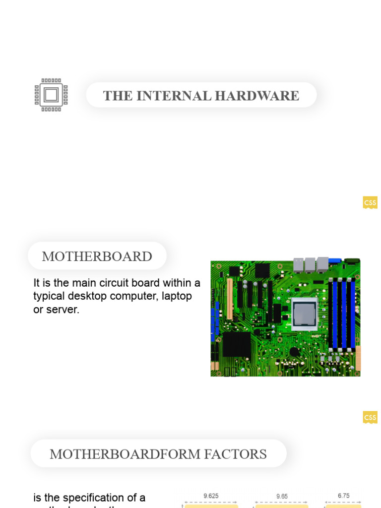 ICT 7 LESSON 4 Internal Hardwares | PDF | Central Processing Unit | Usb