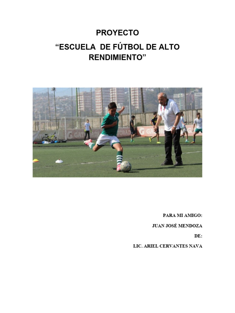 Proyecto Escuela de Futbol | Descargar gratis PDF | Asociación de ...