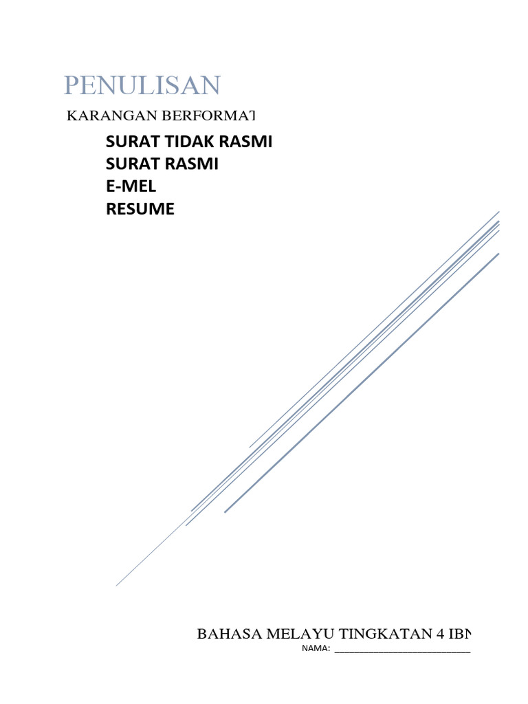 Karangan Berformat SPM | PDF