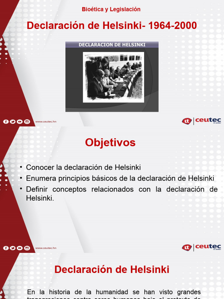 Declaracion de Helsinki | PDF | Consentimiento informado | Medicina