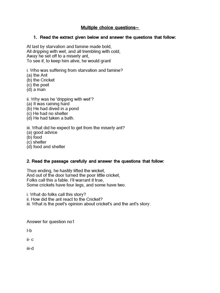 Read The Extract Given Below and Answer The Questions That Follow | PDF