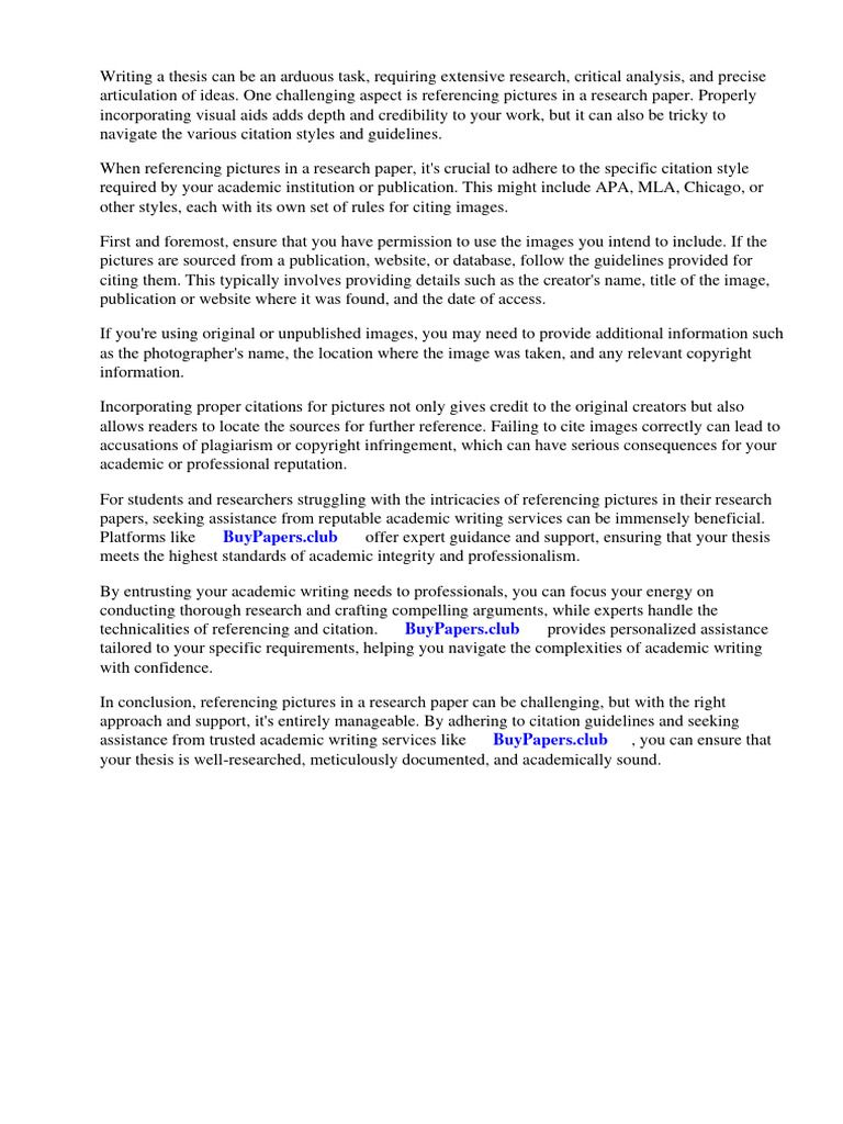 How To Reference Pictures in A Research Paper | PDF | Citation | Apa Style