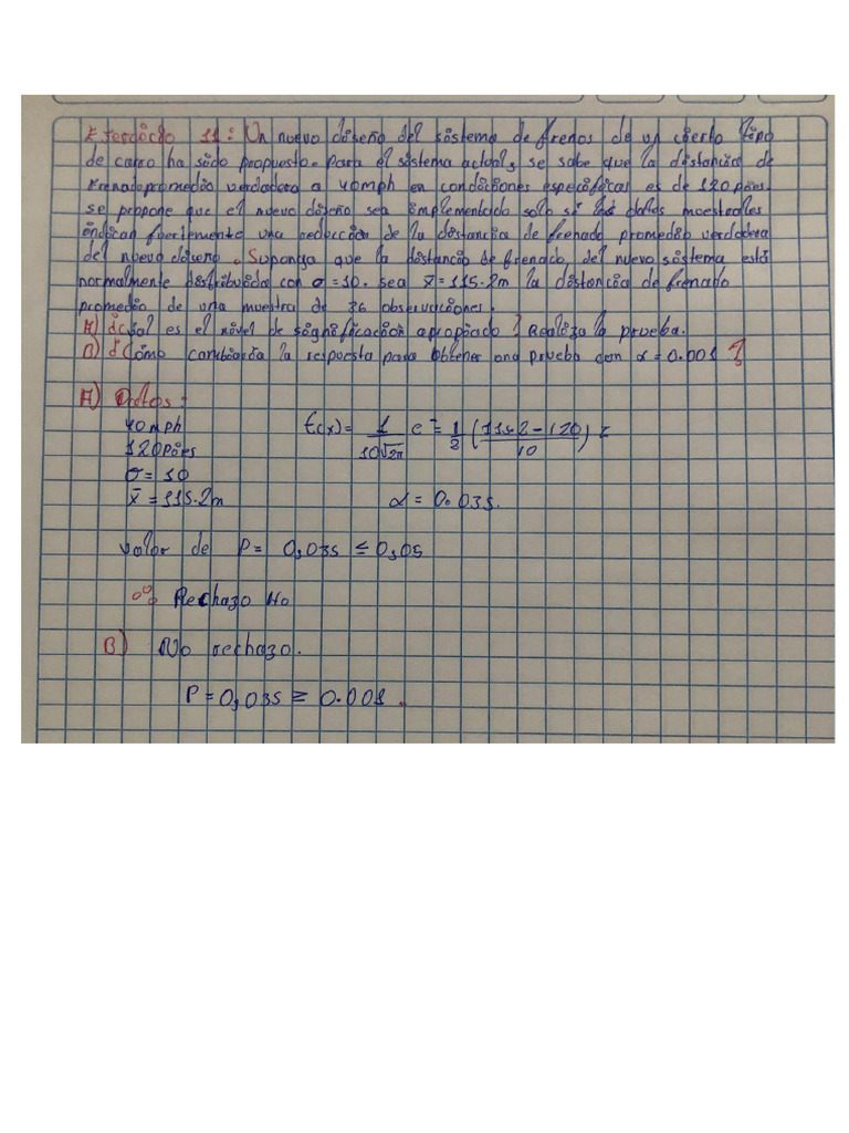 ejercicio 5 y 11 estadistica | PDF
