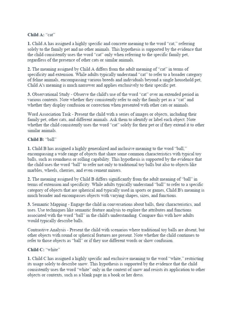 Language Development - Assignment 8 | PDF | Chocolate | Cats