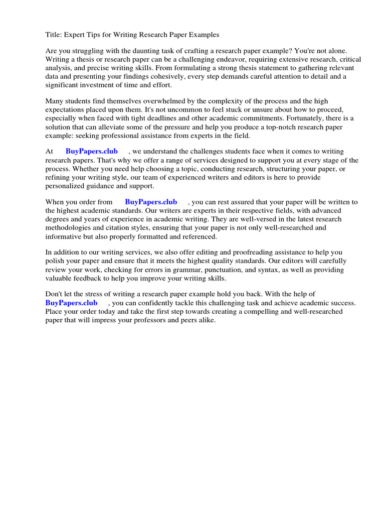 Write Research Paper Examples Pdf Academic Publishing Methodology