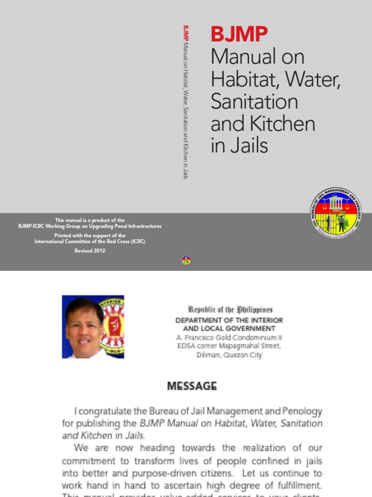 2012 Revised BJMP Manual On Habitat Water Sanitation and Kitchen in Jails | PDF