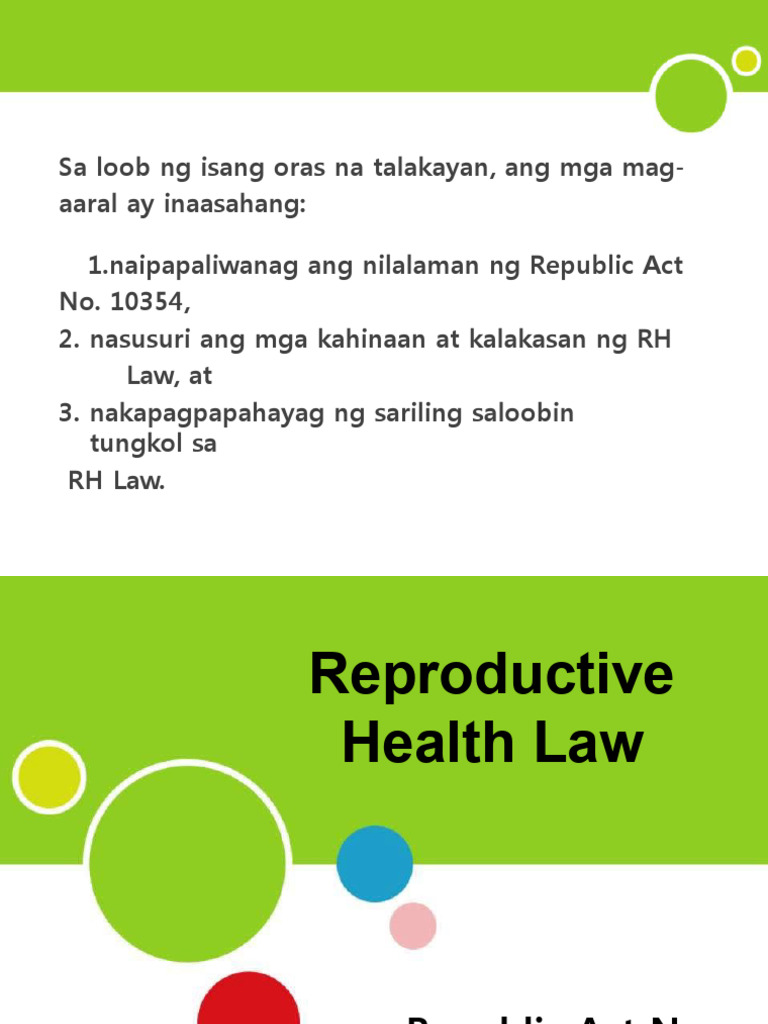 Reproductive Health Law | PDF