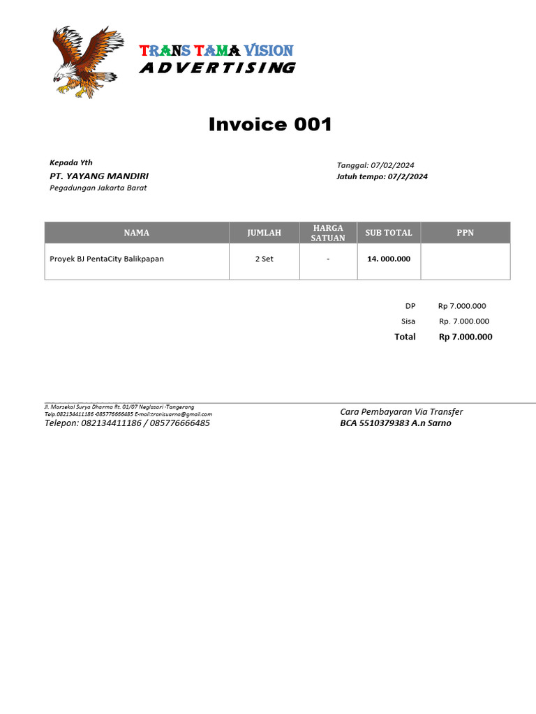Invoice 001 | PDF