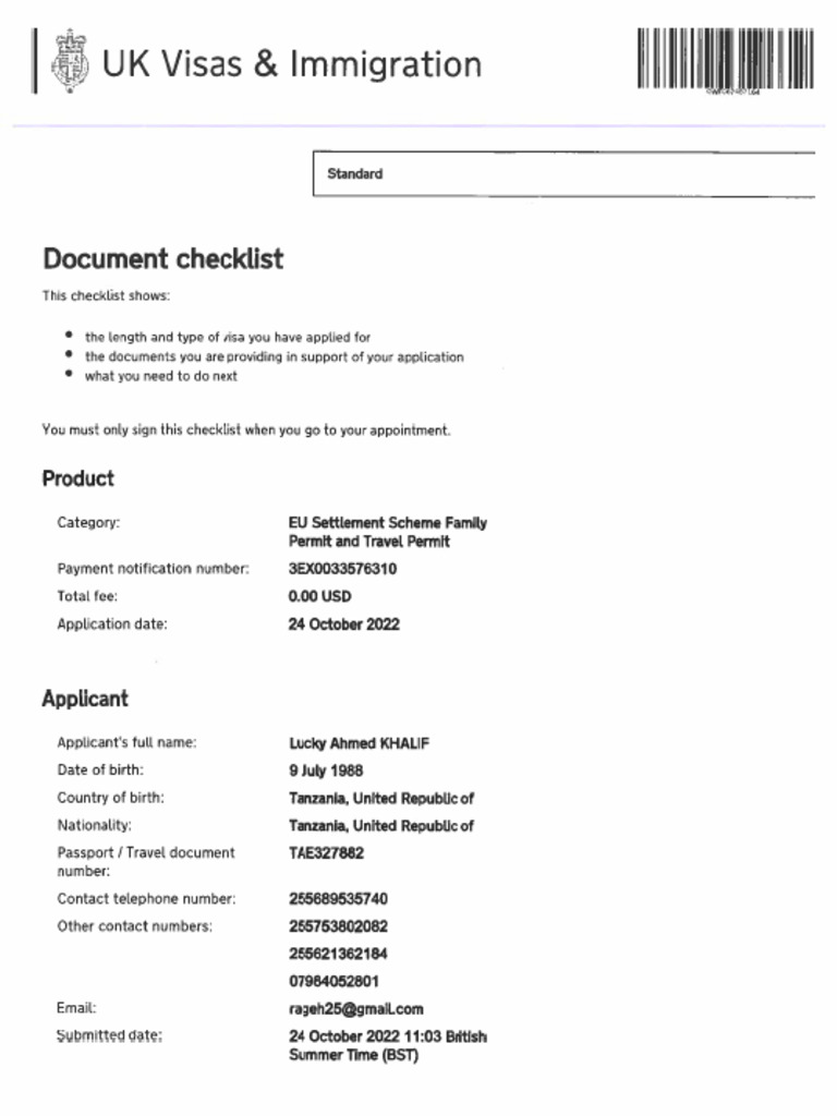 Checklist and Receipt (2) | PDF
