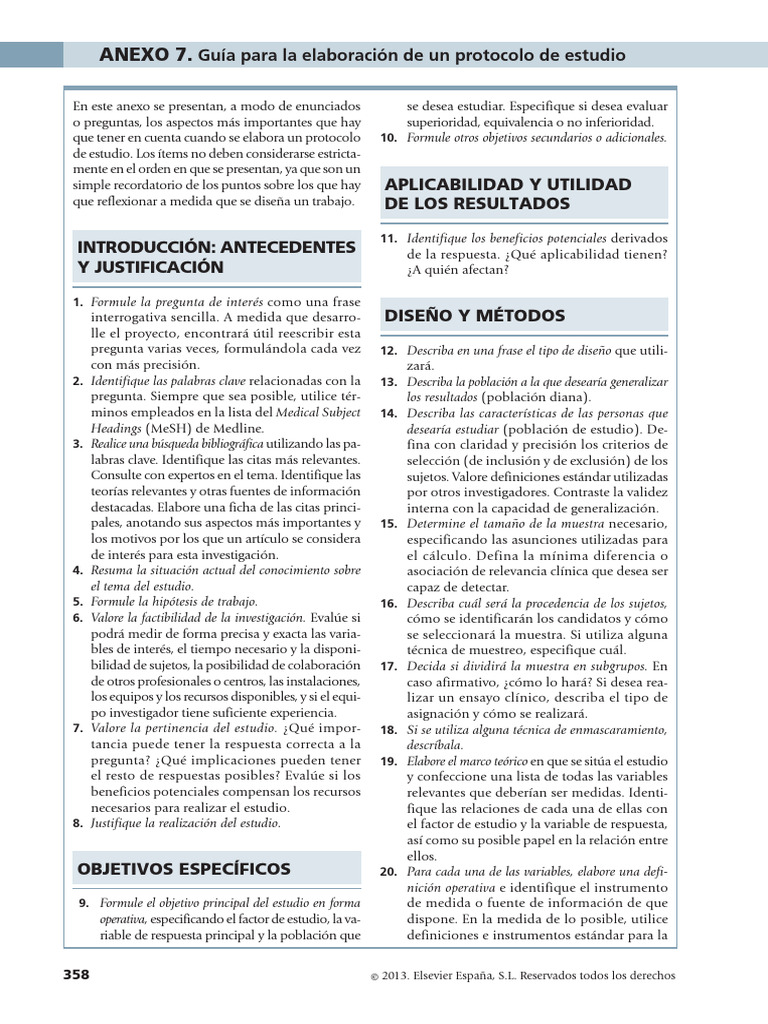 Guía para La Elaboración de Un Protocolo de Estudio - Libro Metodos de Investigación | Descargar ...