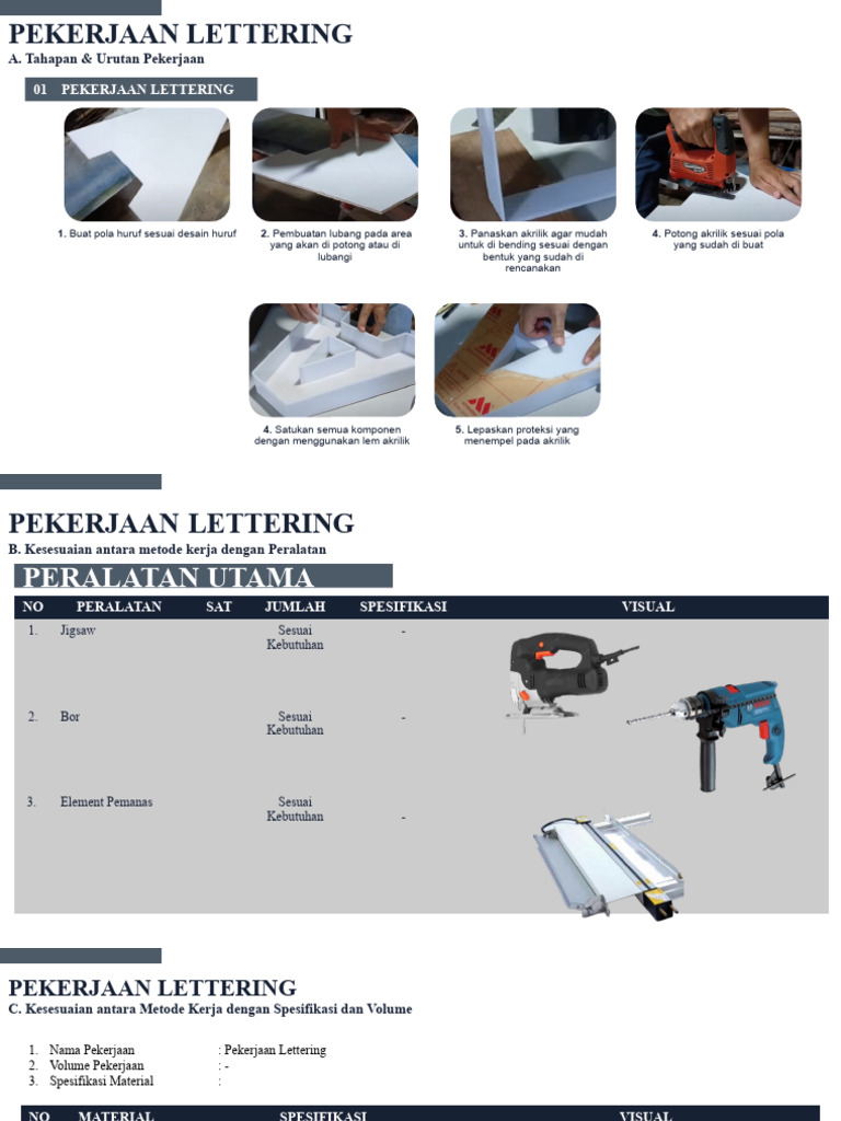 Panduan Pekerjaan Lettering Akrilik | PDF