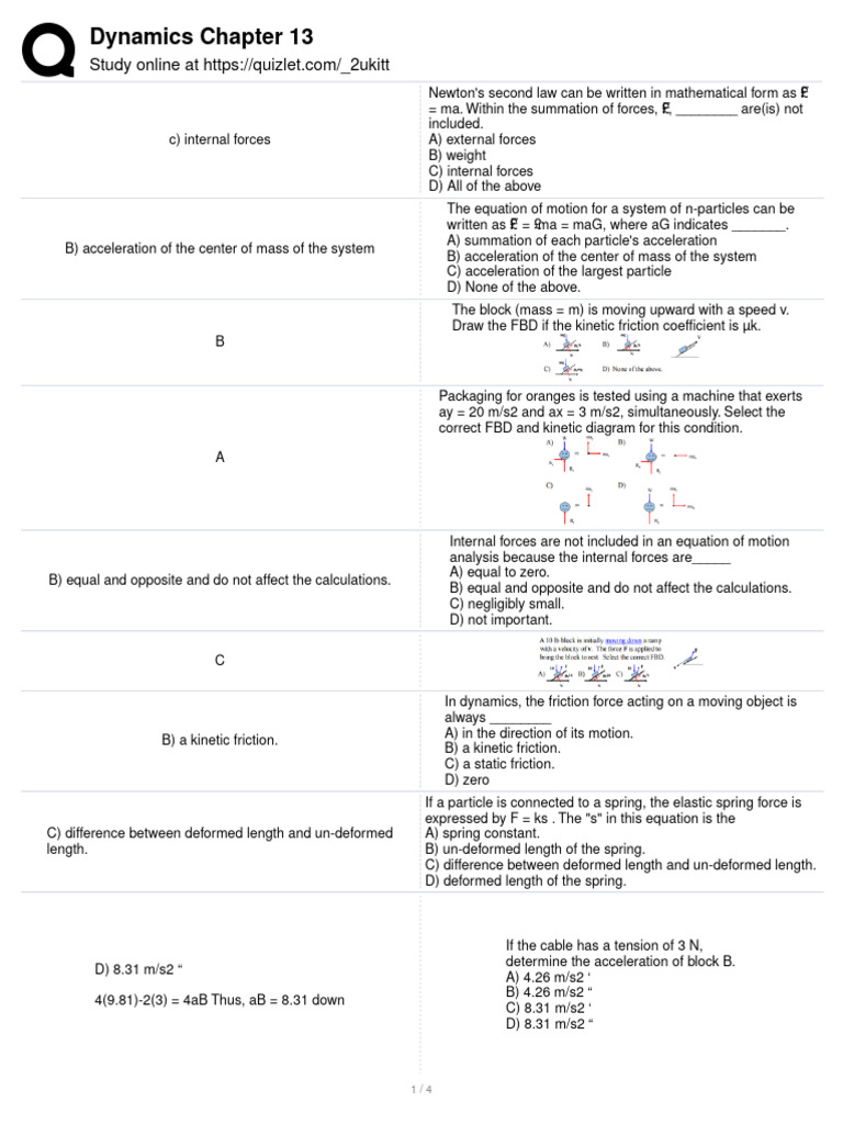 Dynamics Chapter 13 | PDF | Force | Classical Mechanics