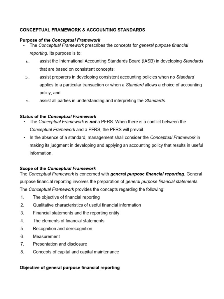 Conceptual Framework for Financial Reporting | PDF | Historical Cost ...