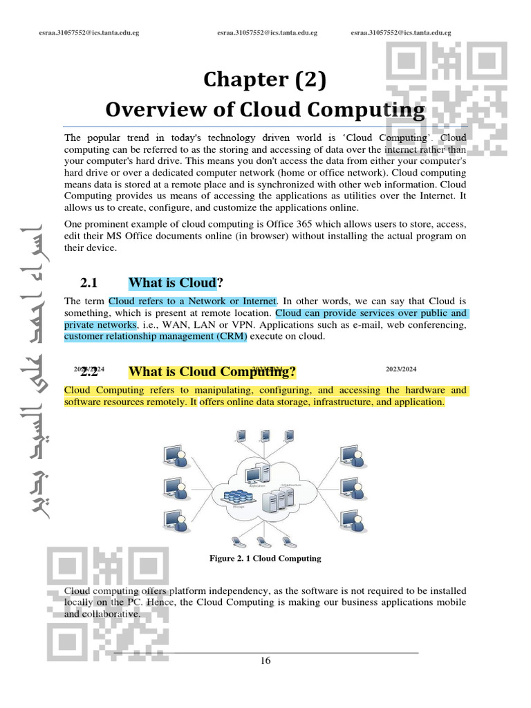Chapter (2) Overview of Cloud Computing | PDF | Cloud Computing | Computing