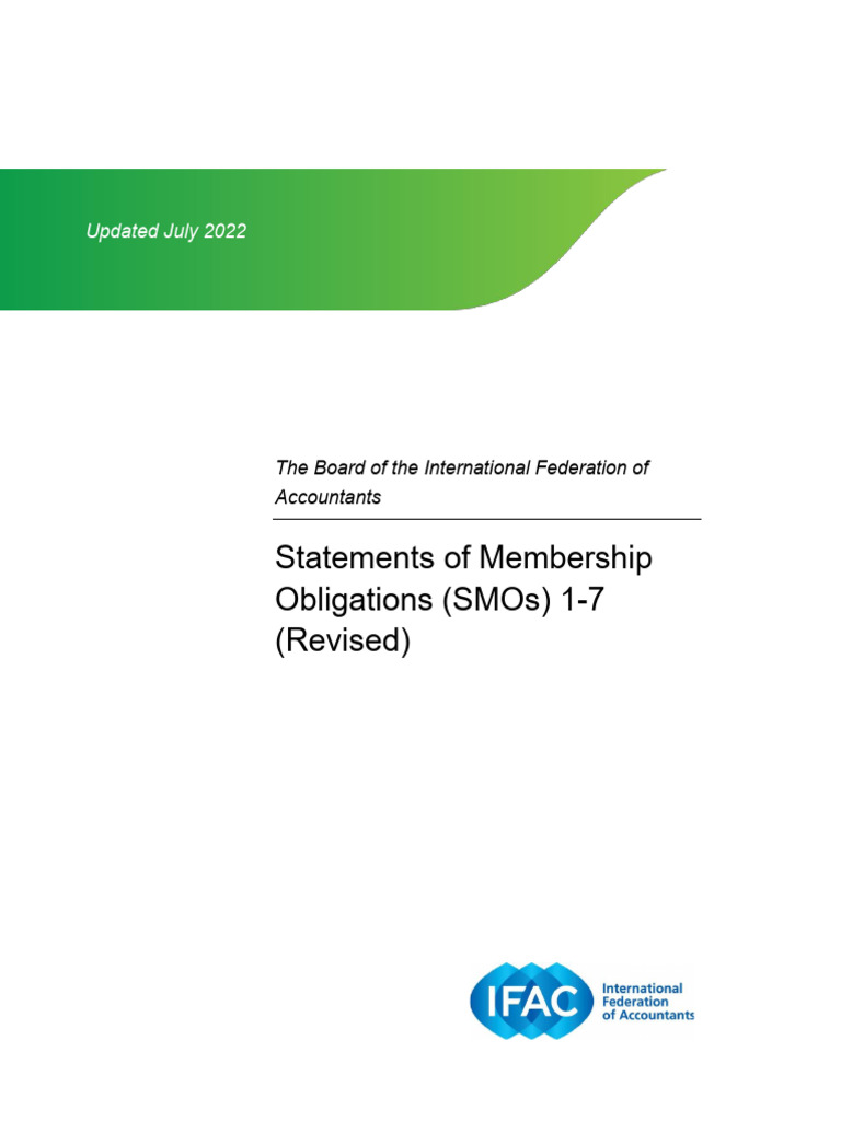 IFAC Statements of Membership Obligations Updated July 2022 | PDF ...