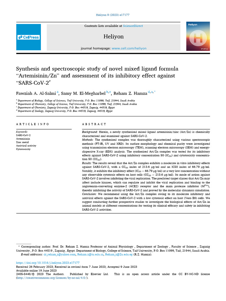 Heliyon | PDF | Docking (Molecular) | Molecular Dynamics