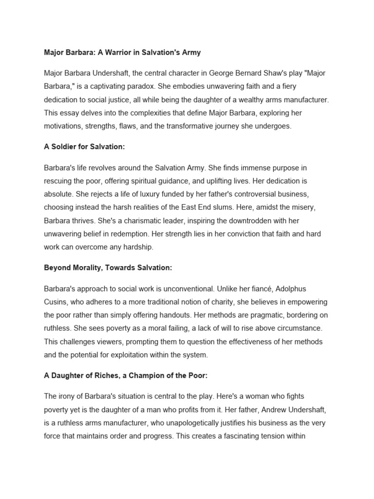 Major Barbara | PDF