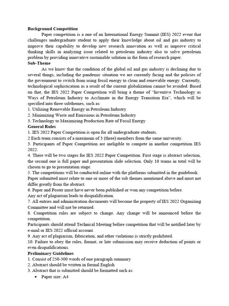 Guide Book Paper Competition | PDF