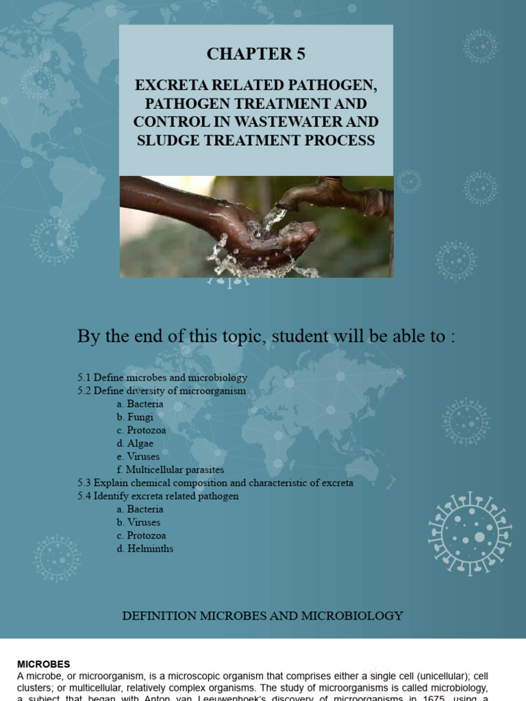 Topic 5 Excreta Related Pathogen, Pathogen Treatment and Control in ...