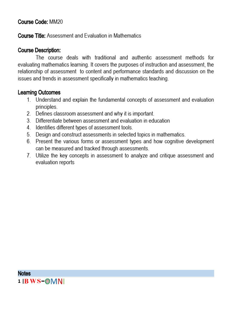 05 Module-5 Assessement-and-Evaluation SG | PDF | Educational ...