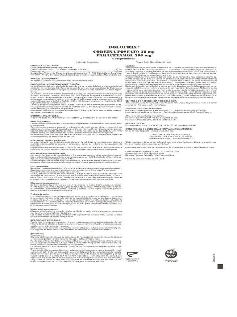 Dolofrix | PDF | Naloxona | Medicamentos con receta