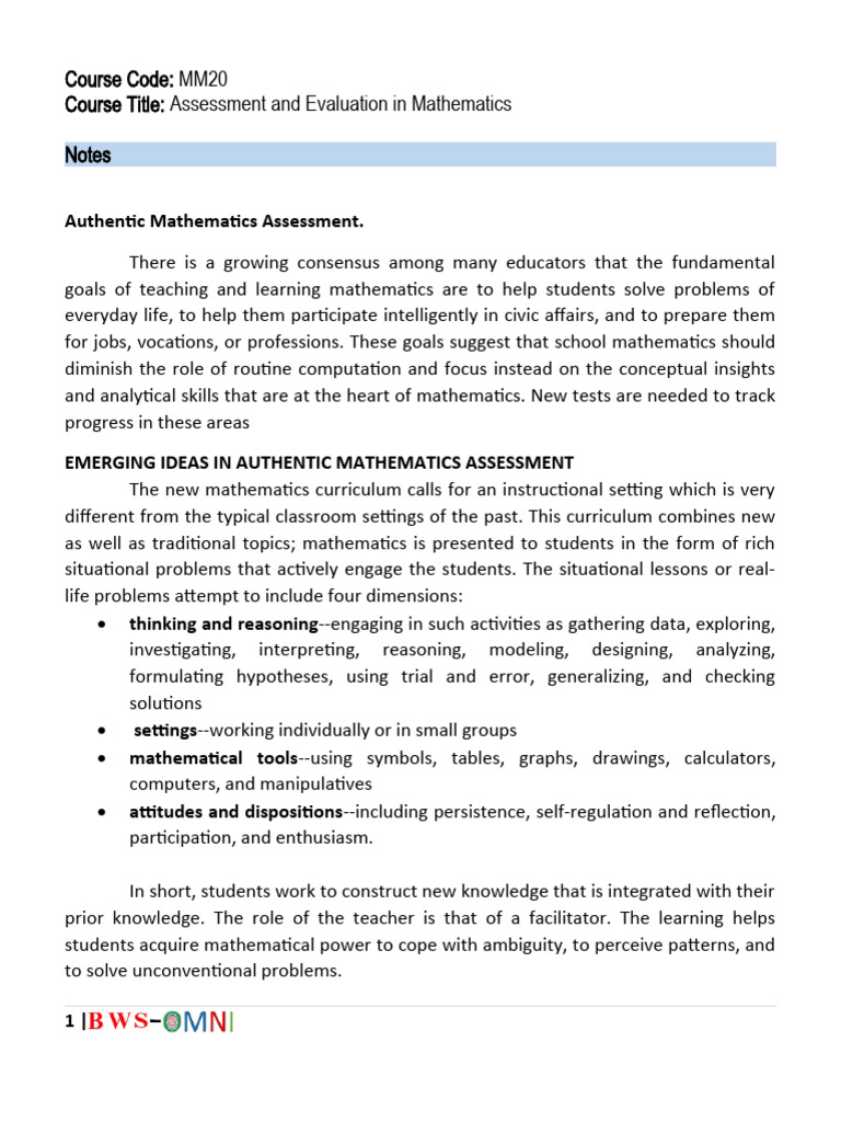 06 Module Assessement-and-Evaluation TG | PDF | Educational Assessment ...