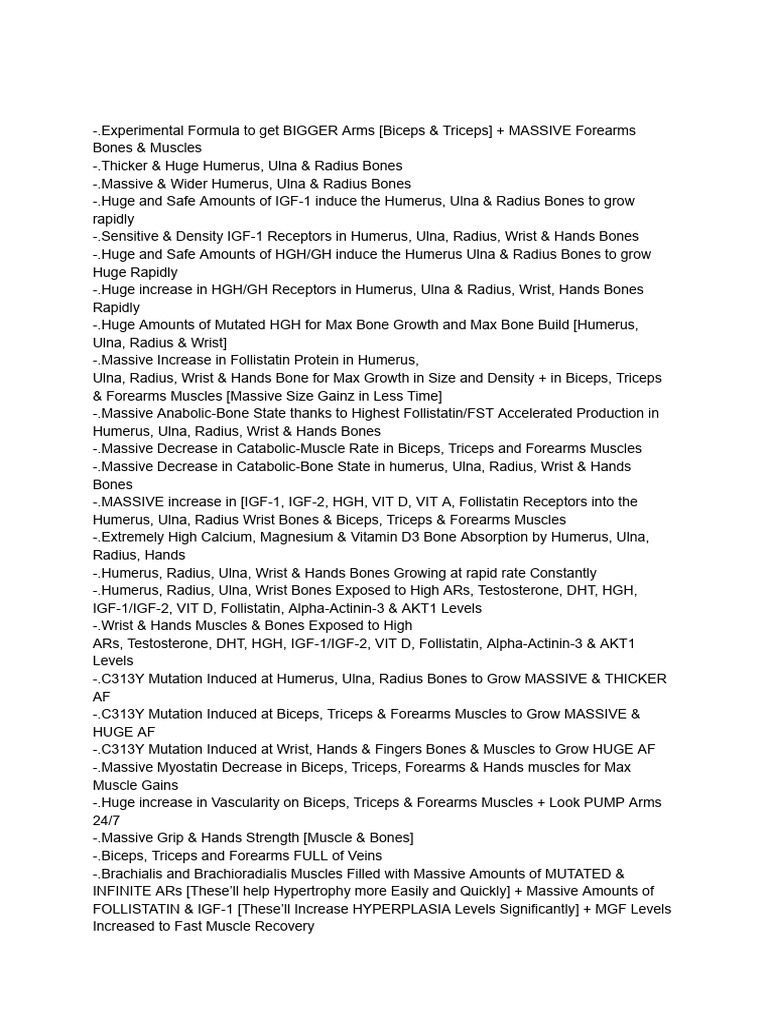 Herculean Arms Genetics | PDF | Arm | Growth Hormone