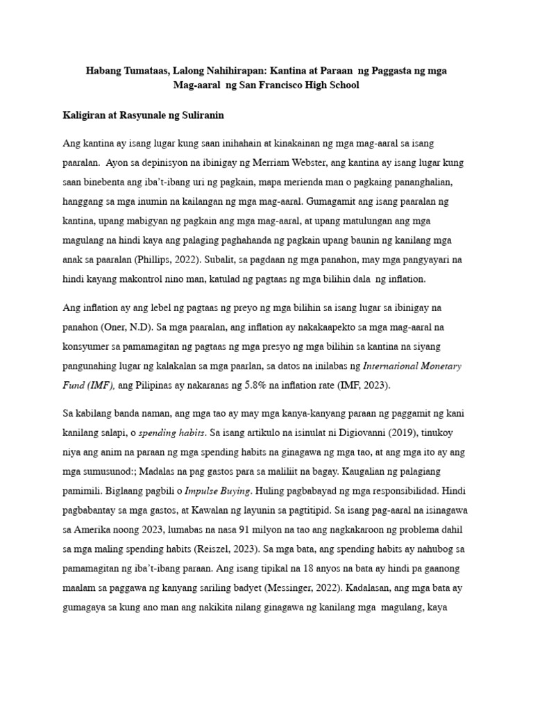 Pagbasa Research | PDF