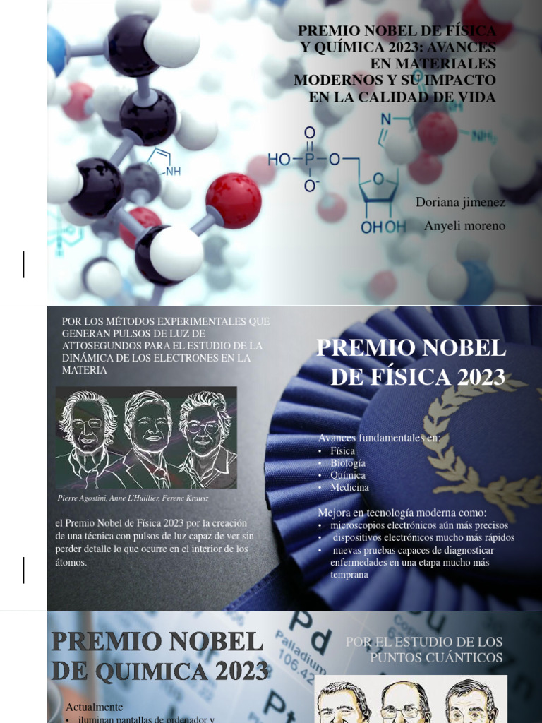 diapositivas premio nobel | PDF | Química | Física