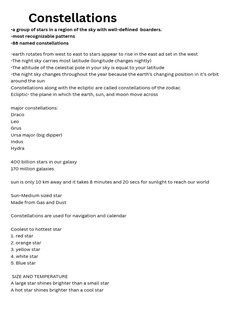 Constellations Review | PDF | Science & Mathematics