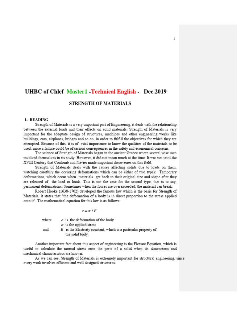 Part 1 | Download Free PDF | Strength Of Materials | Deformation (Engineering)