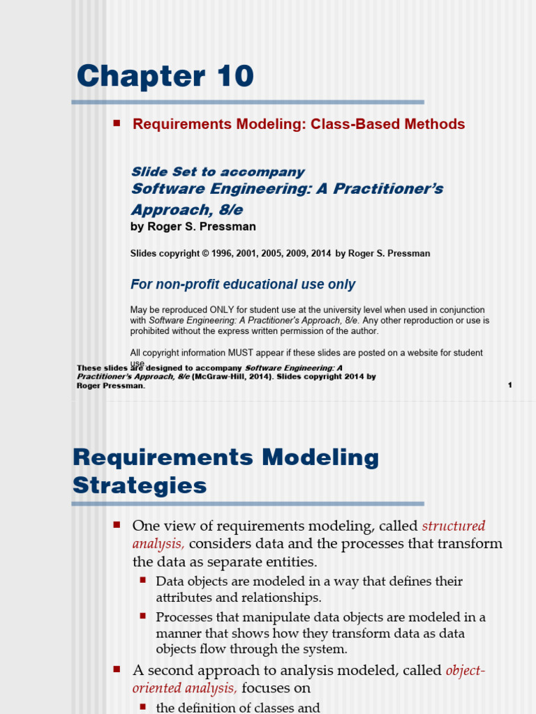 10 - Requirements Modeling ClassBased Methods | Download Free PDF | Class (Computer Programming ...