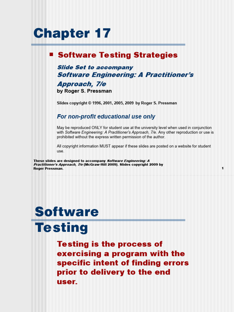 17 - Software Testing Strategies | PDF | Software Testing | Software Bug