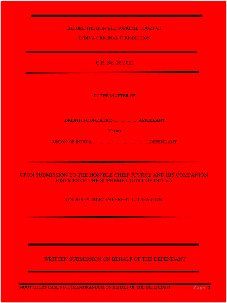 Draft Memorial Aman Team | PDF | Separation Of Powers | Freedom Of Religion