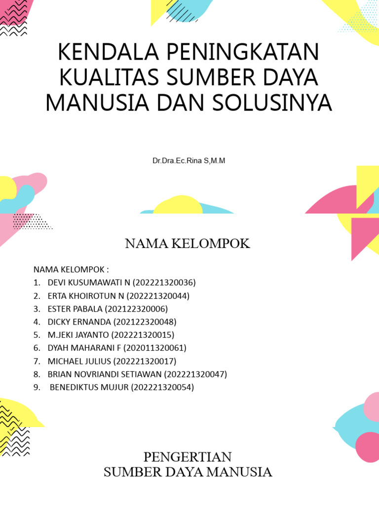 Solusi Peningkatan Kualitas SDM | PDF