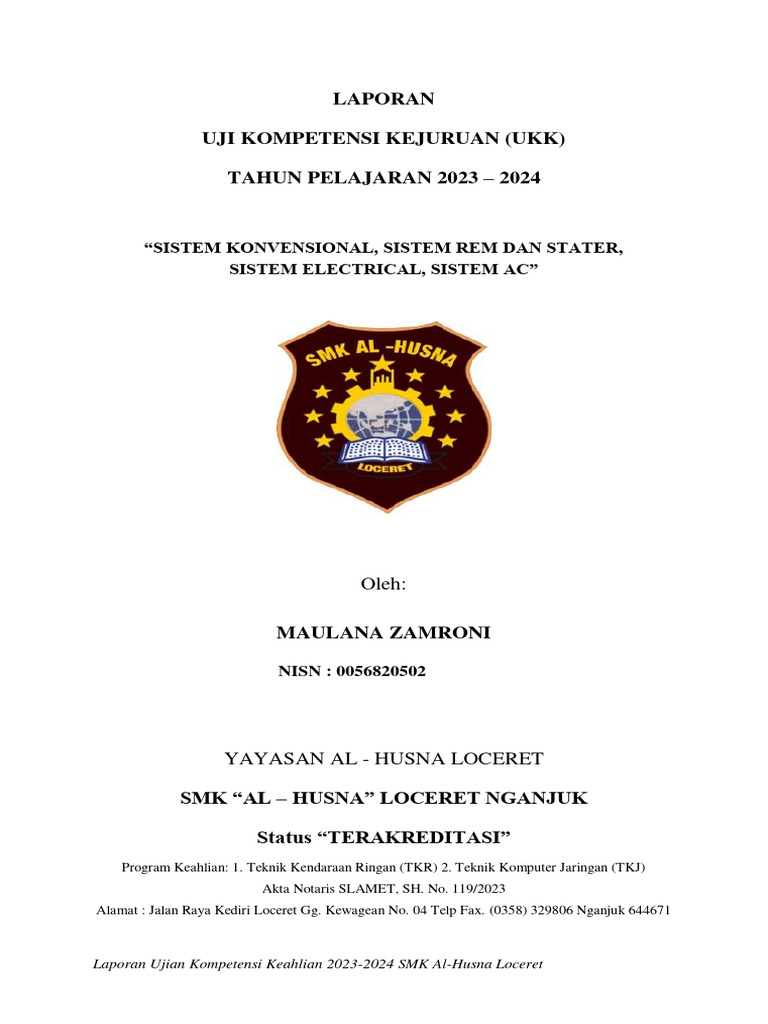 Laporan Ukk Maulana Zamroni (1) .Docxsss - Docxddd | PDF