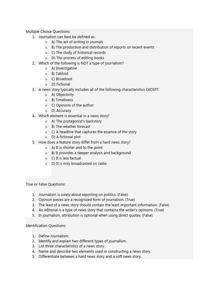 Understanding Journalism Basics | PDF | Social Science