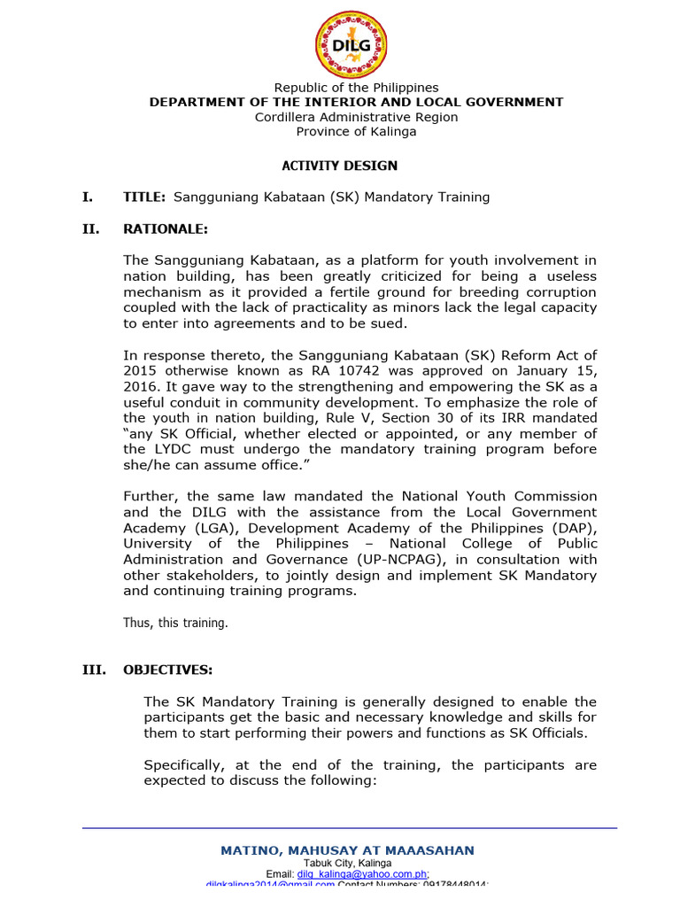 Training Design SKMT | PDF | Government