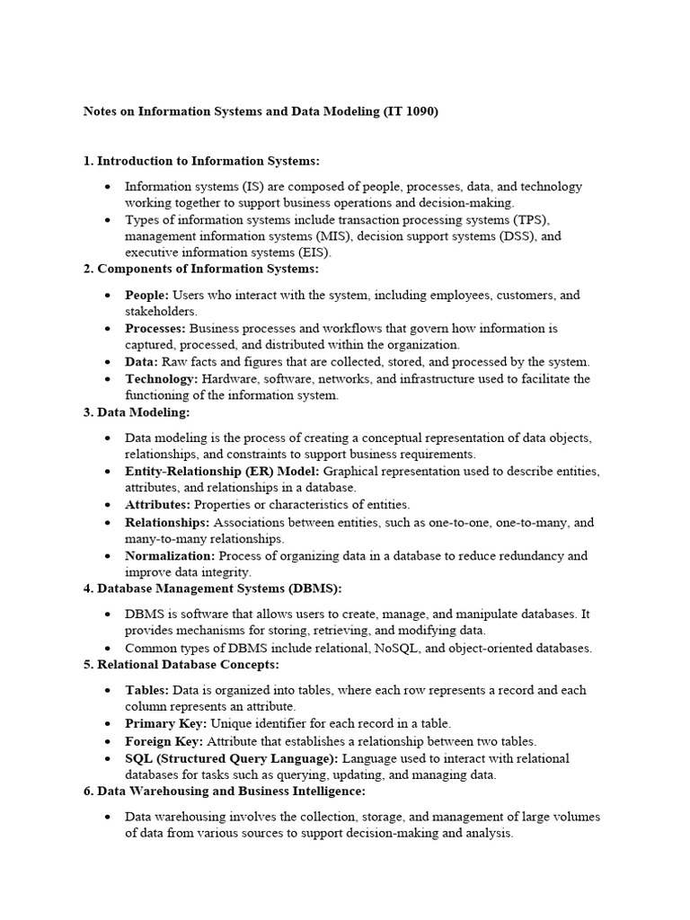 Nformation Systems and Data Modeling (IT 1090) | PDF | Databases | Relational Database