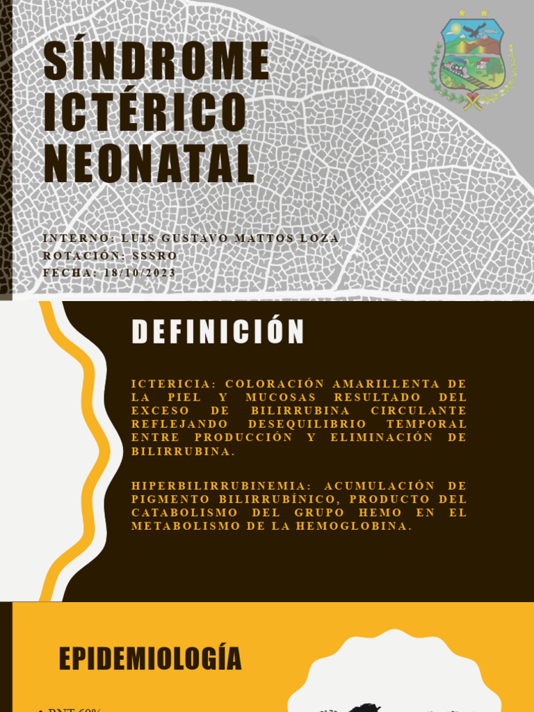 Síndrome Ictérico Neonatal | PDF | Especialidades Medicas ...
