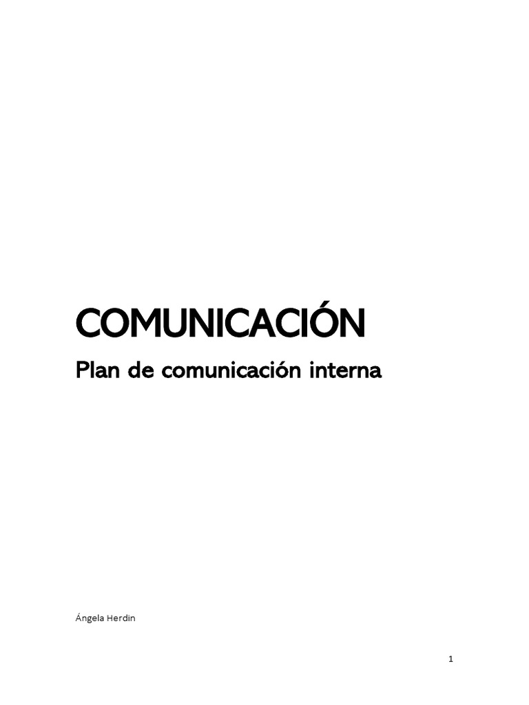 COMUNICACION_Plan_de_comunicacion_intern | PDF | Comunicación | Business