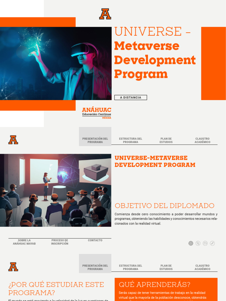Brochure completo - Universe Metaverse Development Program | PDF | Unidad (motor de juego ...