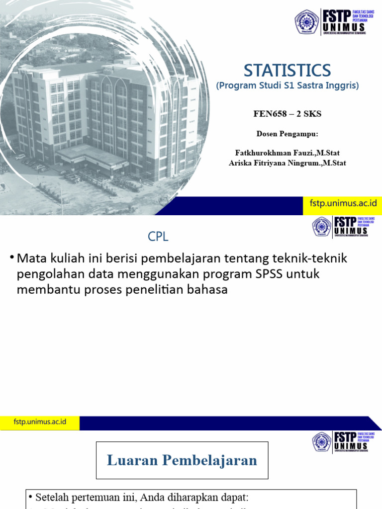 Statistik 1 | PDF | Statistics | Scientific Method